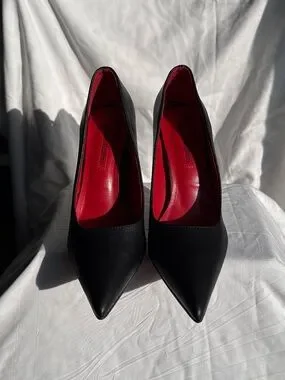 Cesare Paciotti | Shoes | Cesare Paciotti Black Dagger Heels With Red ...